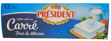 PRESIDENT CHEESE CARRE 12 PORTIONS in Cheese | Sibline Coop